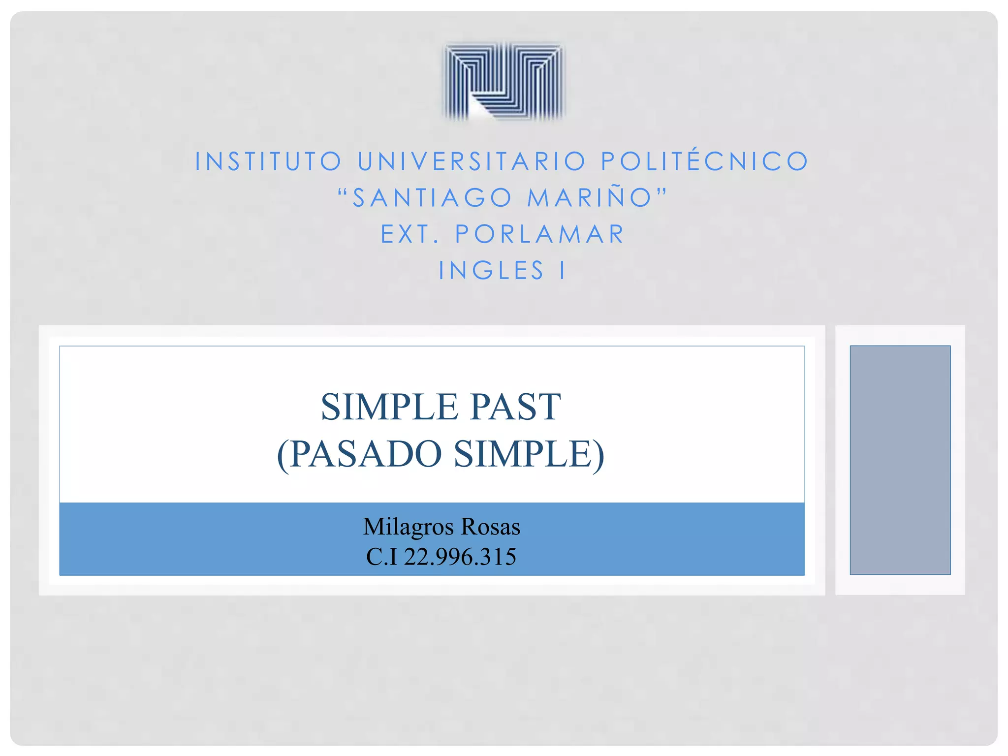 Pasado simple | PPTX