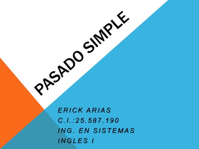 Pasado simple | PPTX
