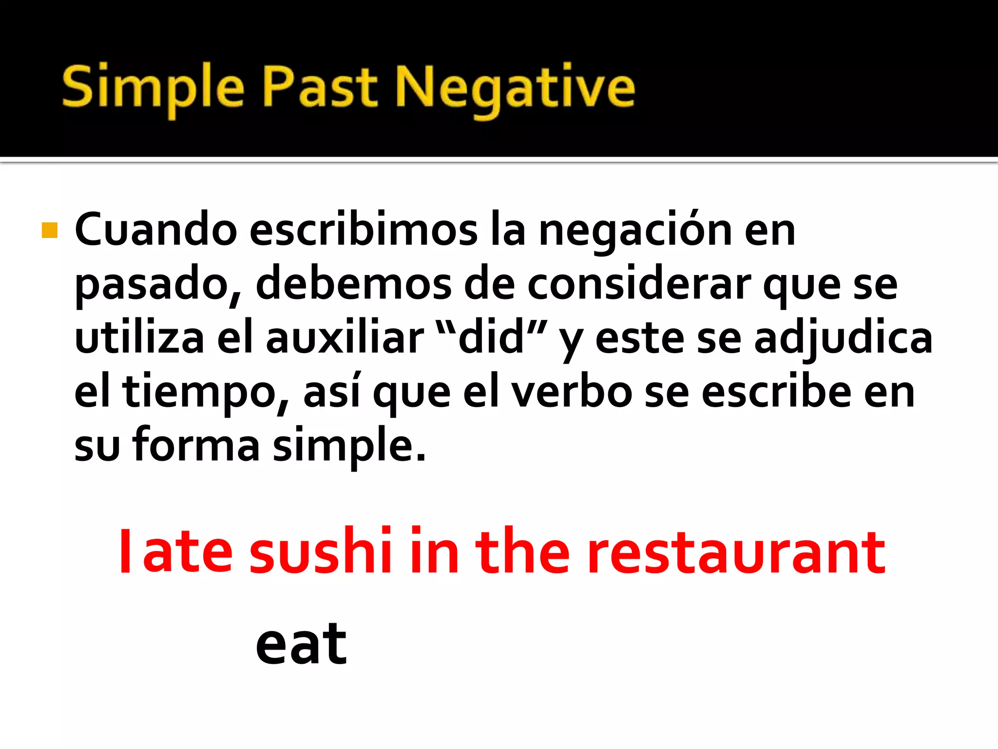 Pasado simple | PPT
