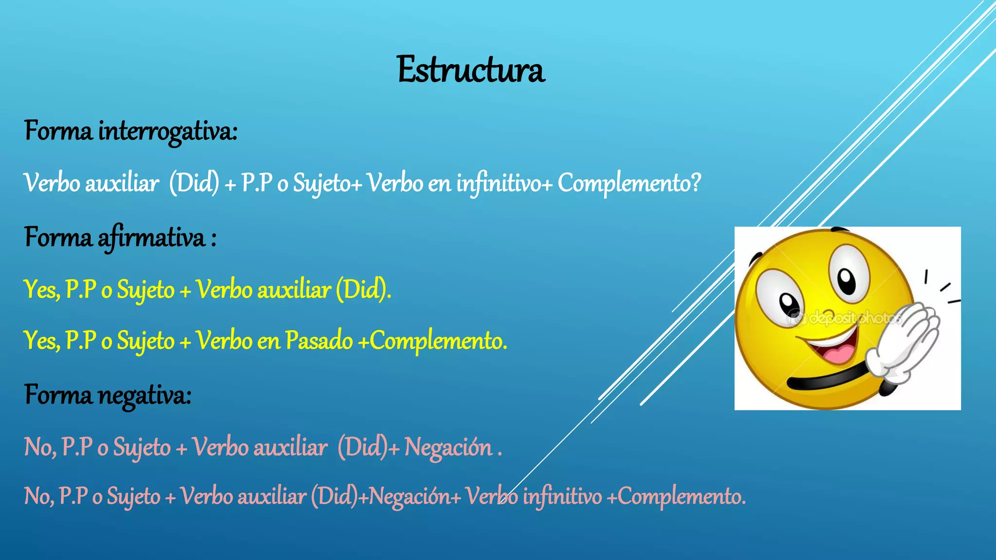 Pasado simple verbo auxiliar did | PPTX
