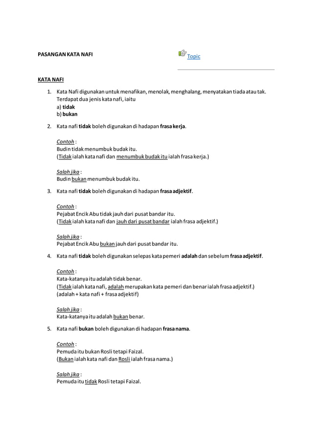 Pasangan kata nafi | DOCX