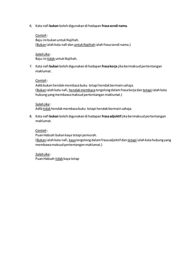 Pasangan kata nafi | DOCX