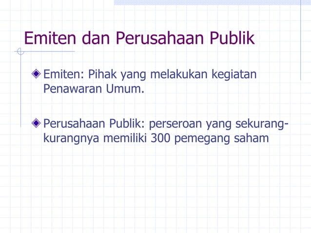 Mengenal Pasar modal, Konsep, Fungsi, Emiten | PPT