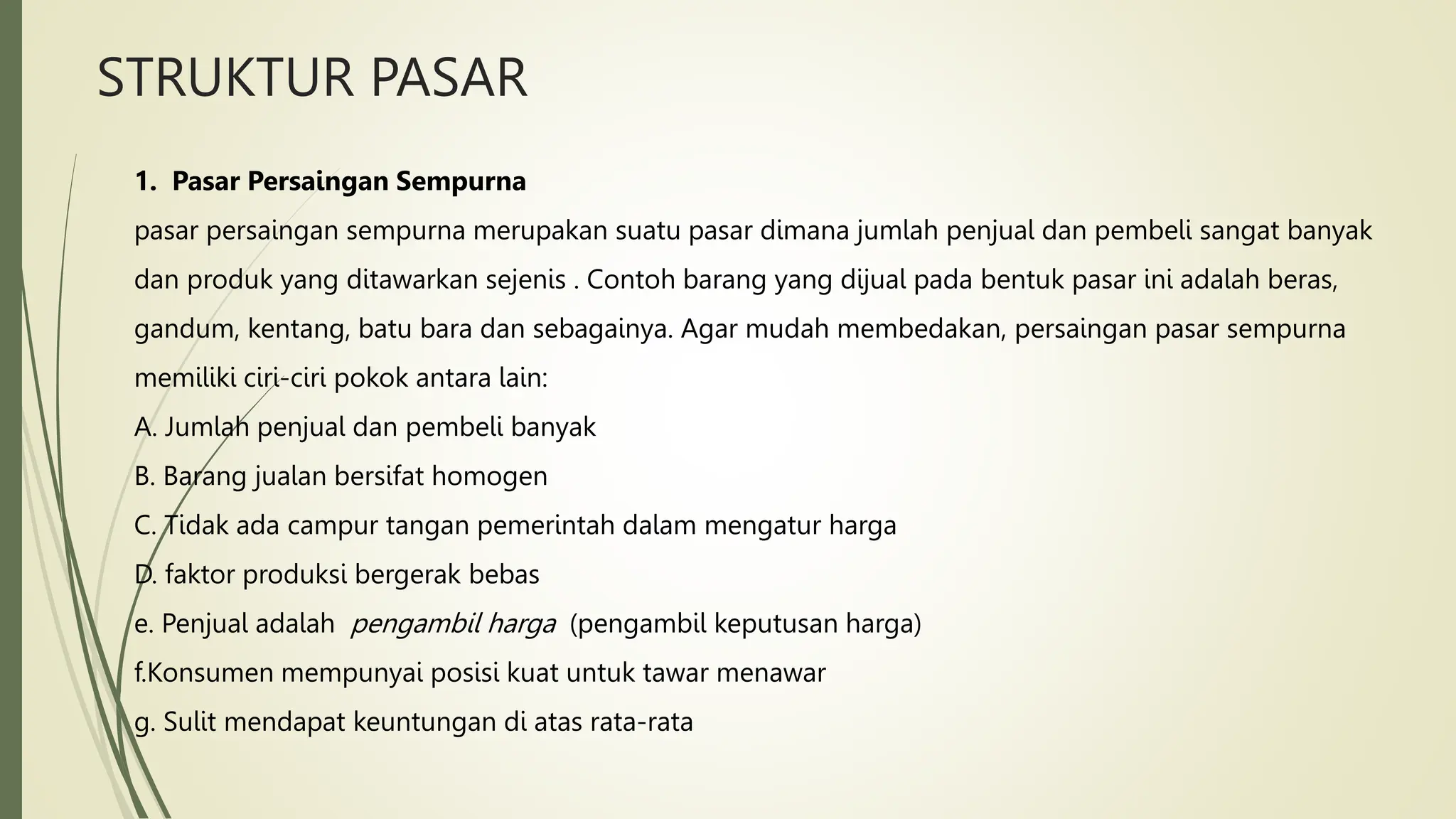 ppt ekonomi kelas x materi pasar dan jenis-jnis pasar | PPTX
