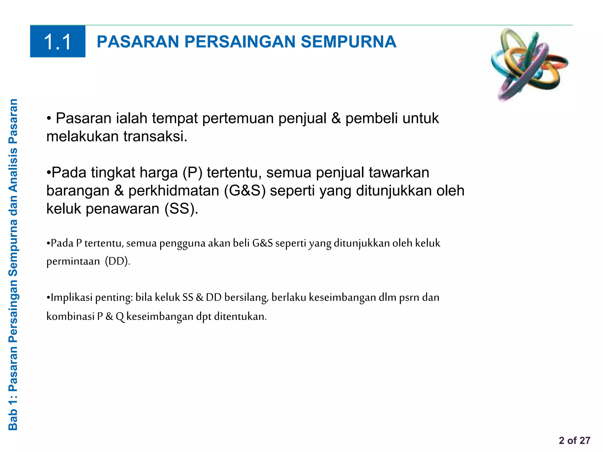 Pasaran persaingan sempurna dan analisis pasaran | PPTX