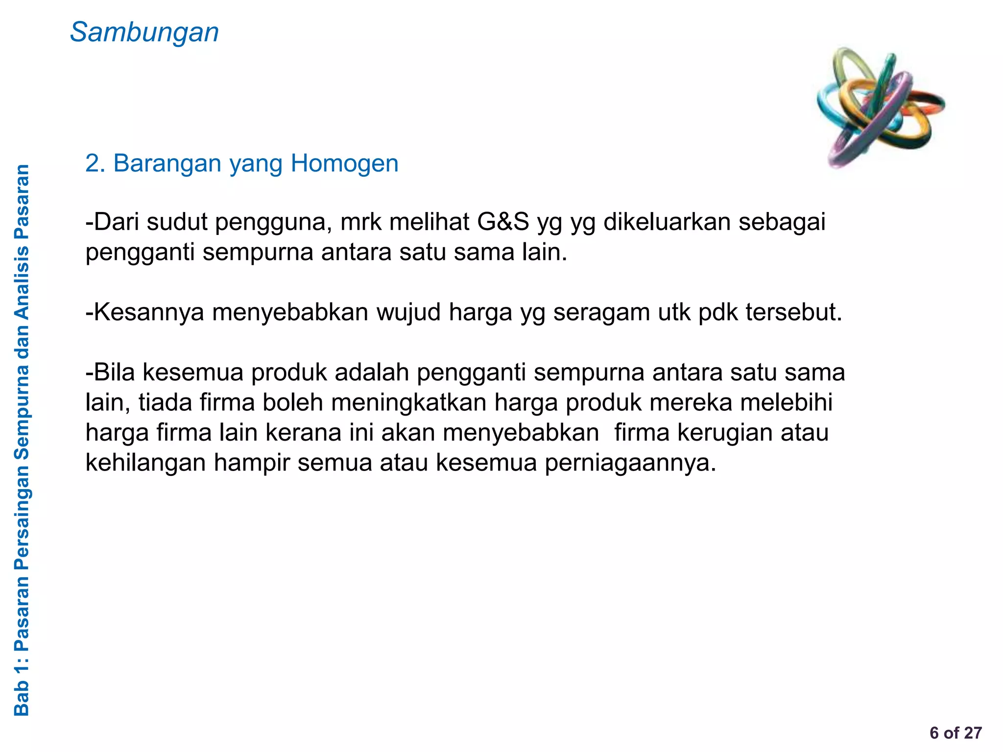 Pasaran persaingan sempurna dan analisis pasaran | PPTX