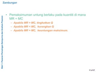 Pasaran persaingan sempurna dan analisis pasaran | PPTX