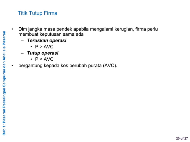 Pasaran persaingan sempurna dan analisis pasaran | PPTX