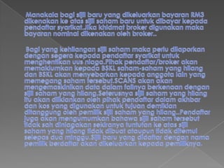 Introduction To Business - Pasaran Saham | PPTX