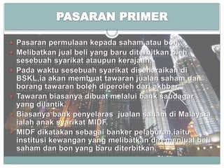 Introduction To Business - Pasaran Saham | PPTX