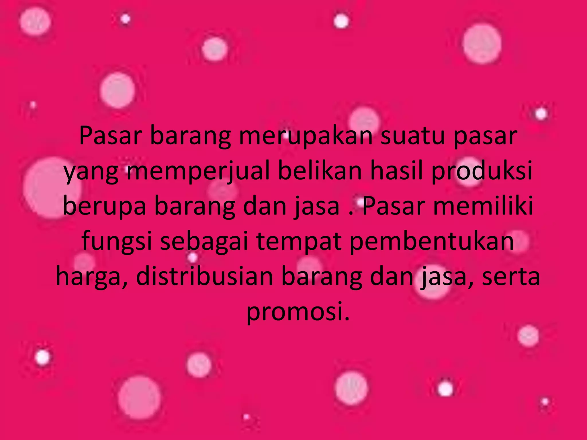 Pasar barang | PPTX