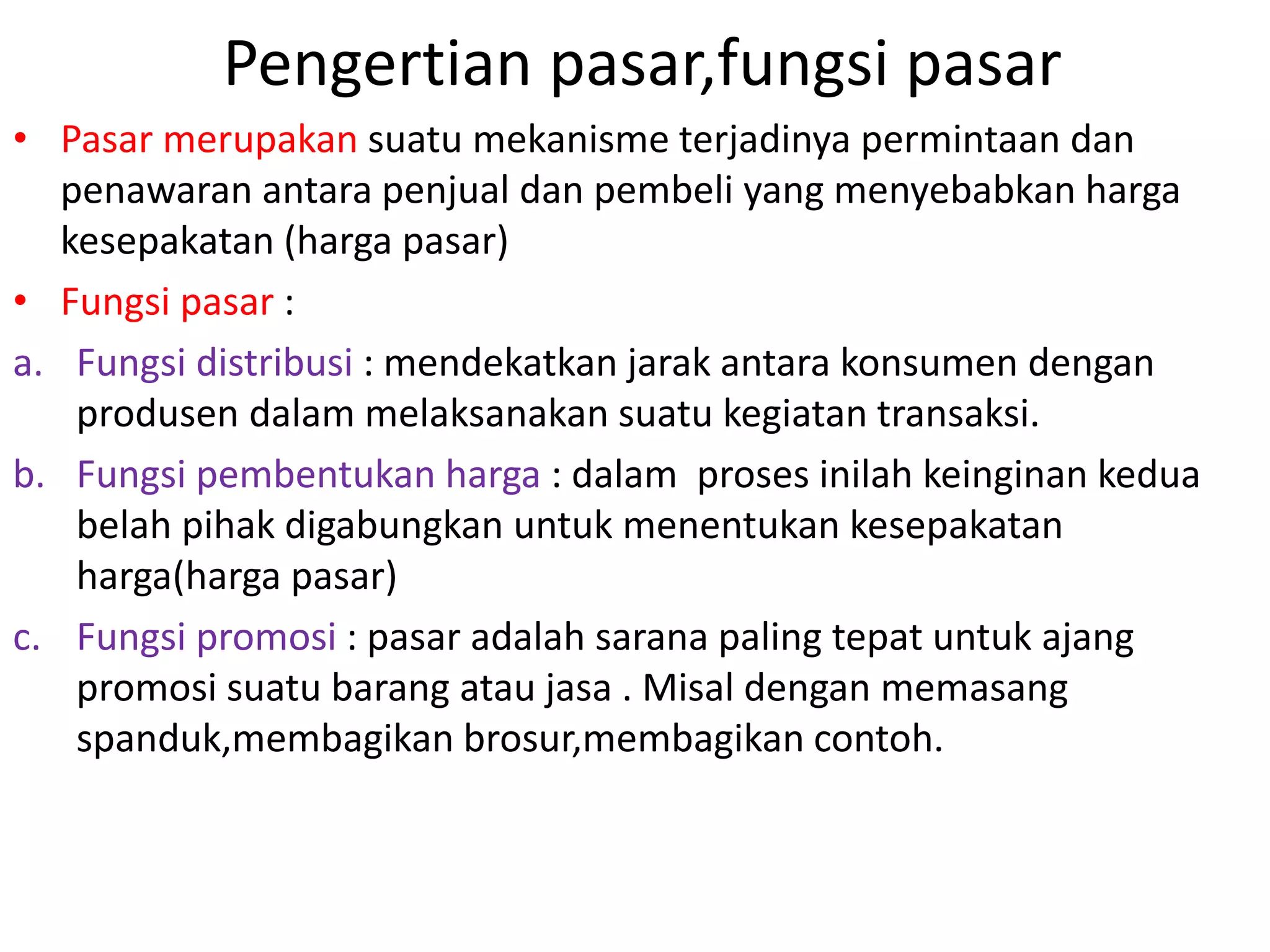 Pasar dalam perekonomian | PPTX