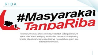 Pasar dan macam macam riba [Materi DDEI] | PPTX