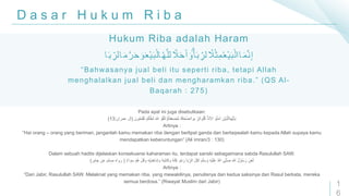 Pasar dan macam macam riba [Materi DDEI] | PPTX