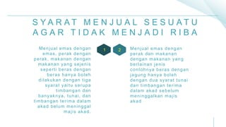 Pasar dan macam macam riba [Materi DDEI] | PPTX