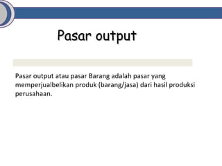 Pasar Faktor Produksi | PPT