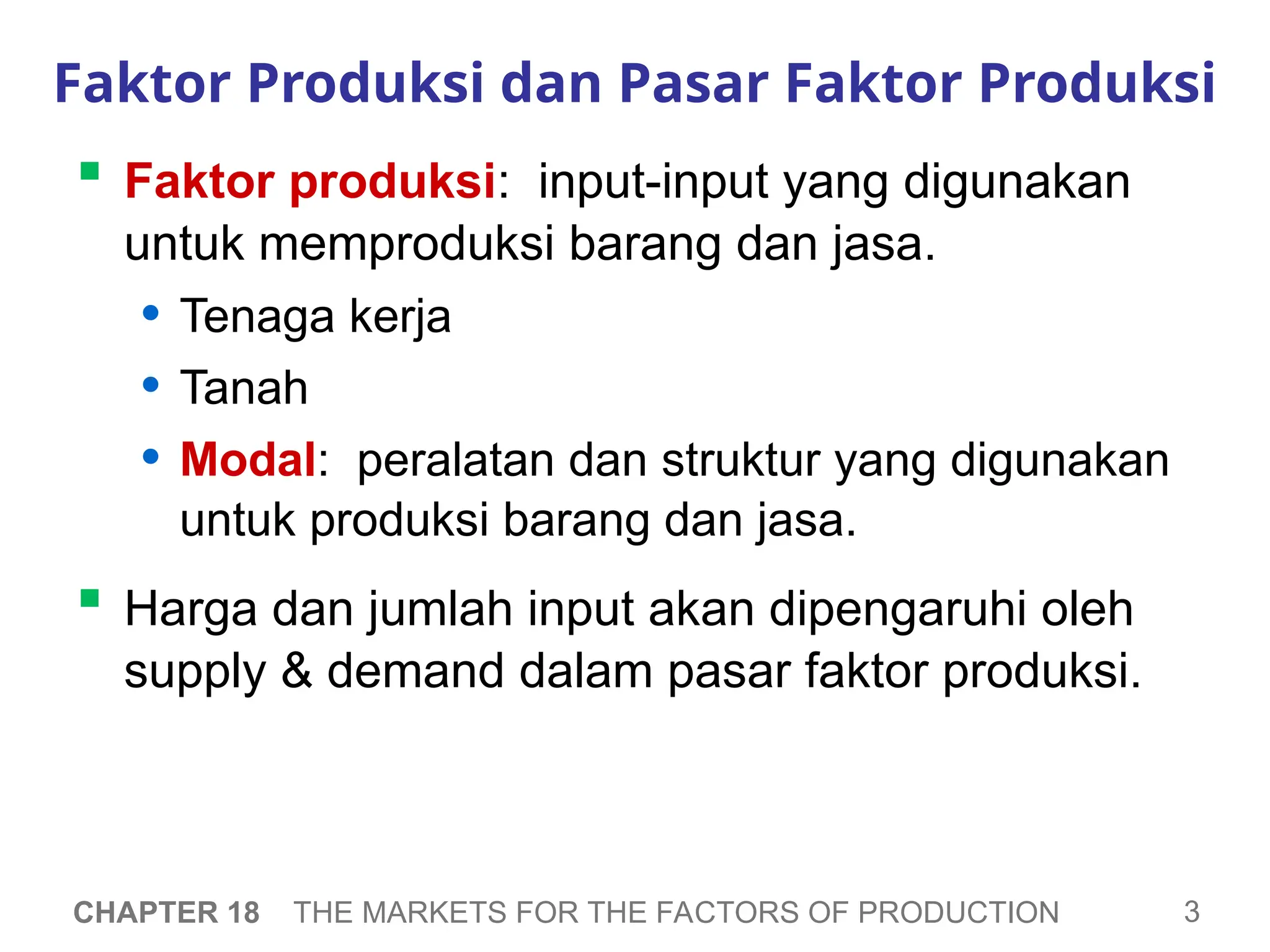 Pasar Faktor Produksi (Pasar Tenaga Kerja dan Upah) | PPT
