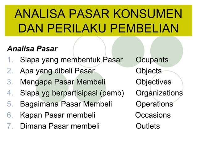 Pasar konsumen 3 u | PPT