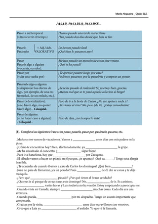 Pasarlo, pasarse, pasar | PDF