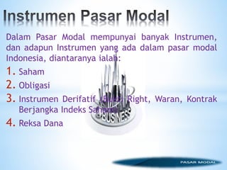 Pasar modal | PPTX