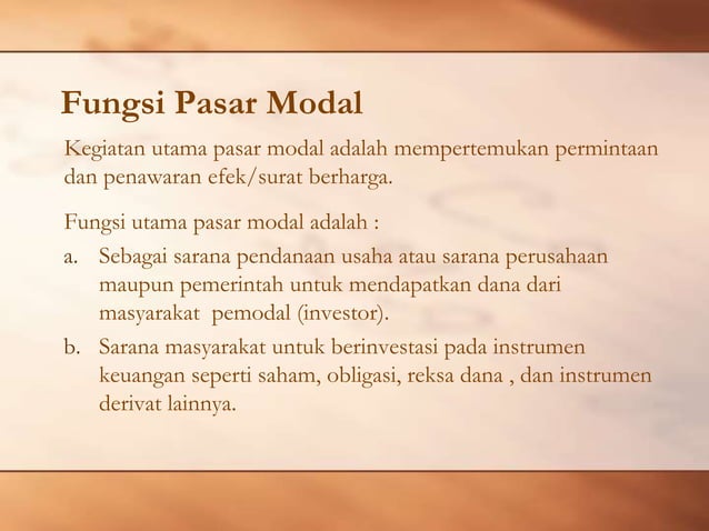 Pasar Modal | PPTX