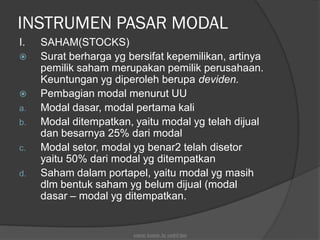 Pasar Modal | PDF