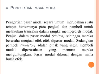 Pasar modal | PPT