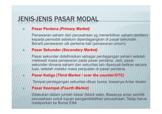 Pasar modal | PDF