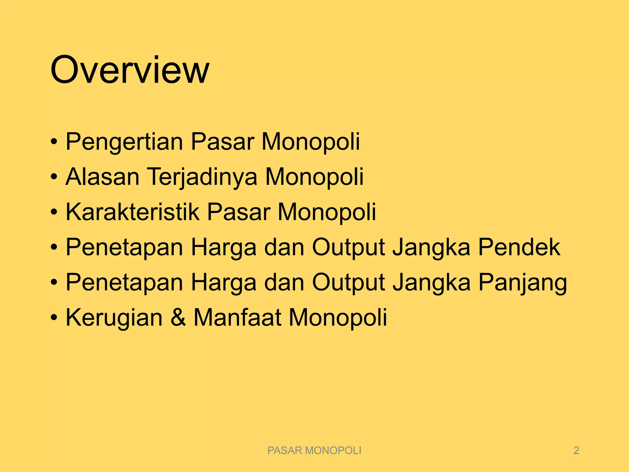 Pasar Monopoli | PPTX