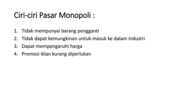 Pasar monopoli | PPTX