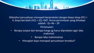 Pasar monopoli | PPTX