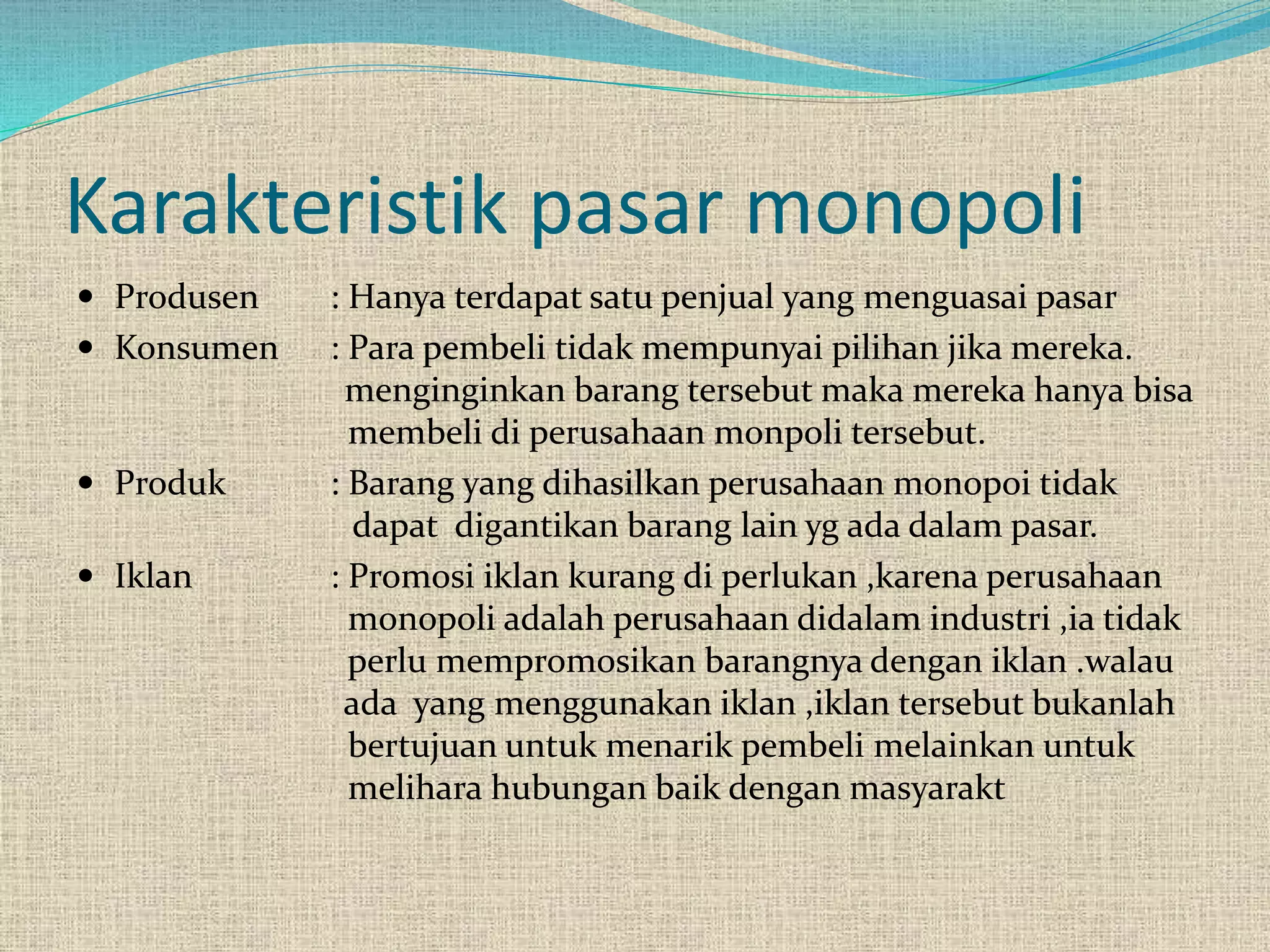Pasar monopoli kelompok | PPTX