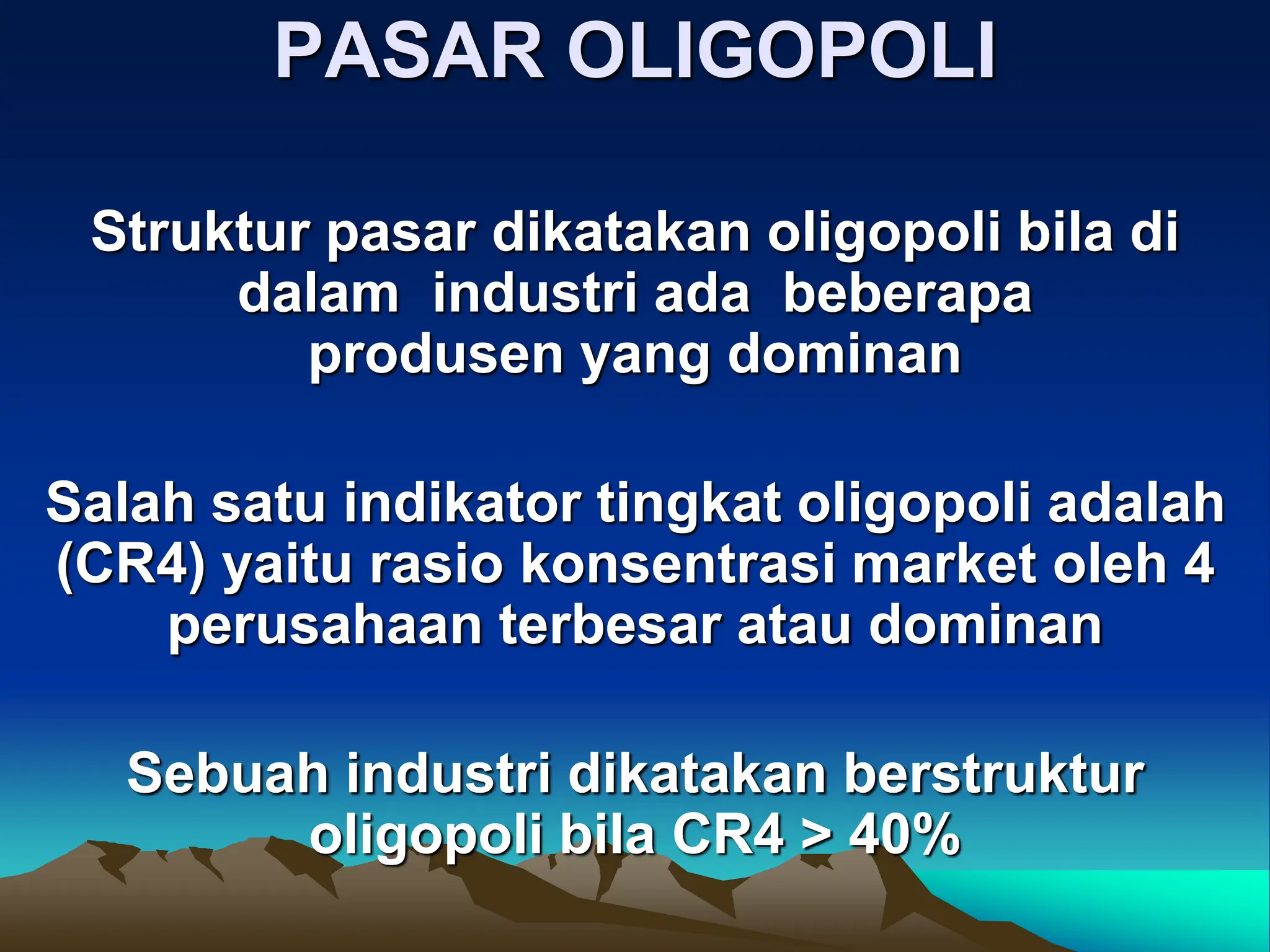 pasar Oligopoli dalam pengantar mikro ekonomi | PPT