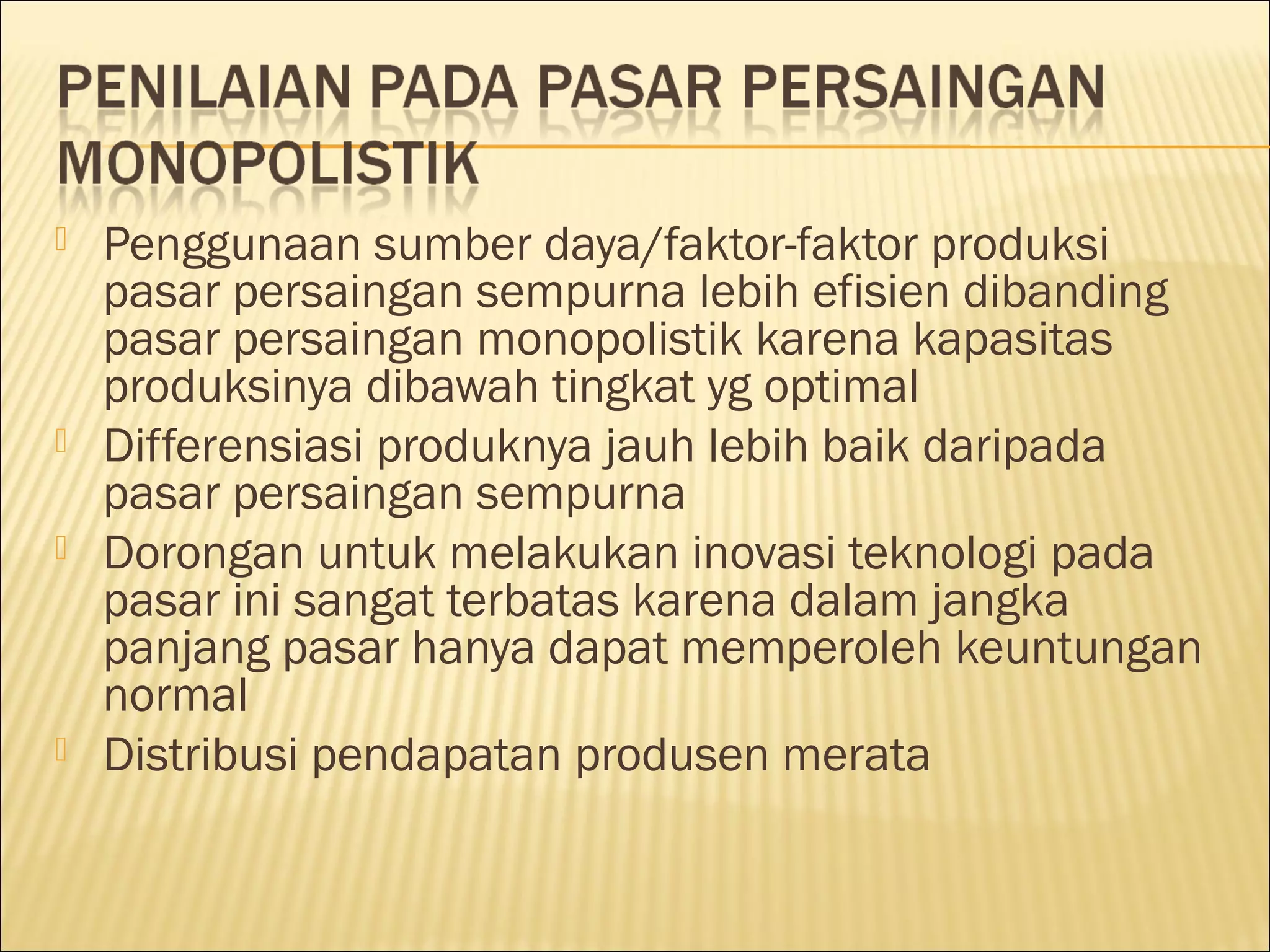 KELOMPOKV$Pasar persaingan monopolistik | PPT