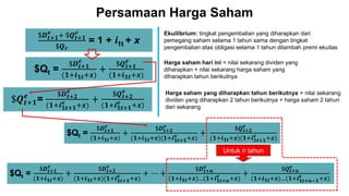 Pasar saham dan pergerakan harga saham | PPTX