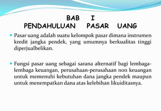 Pasar uang antar bank | PPTX