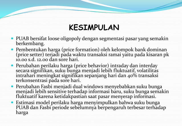 Pasar uang antar bank | PPT