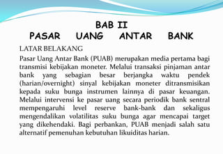 Pasar uang antar bank | PPTX