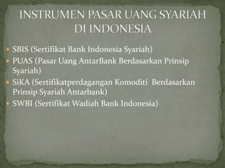 Pasar uang syariah | PPTX