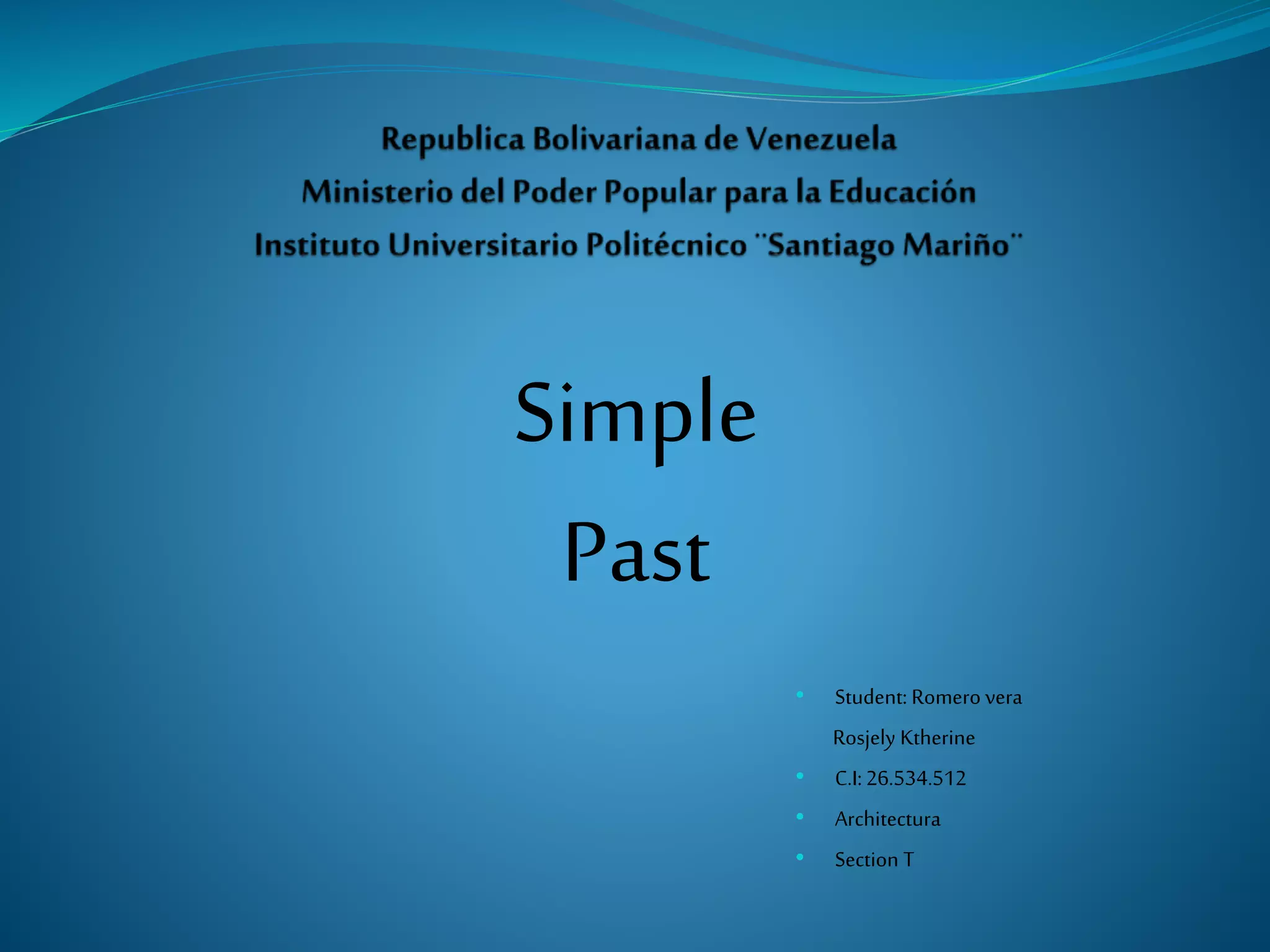 Pasado simple | PPTX