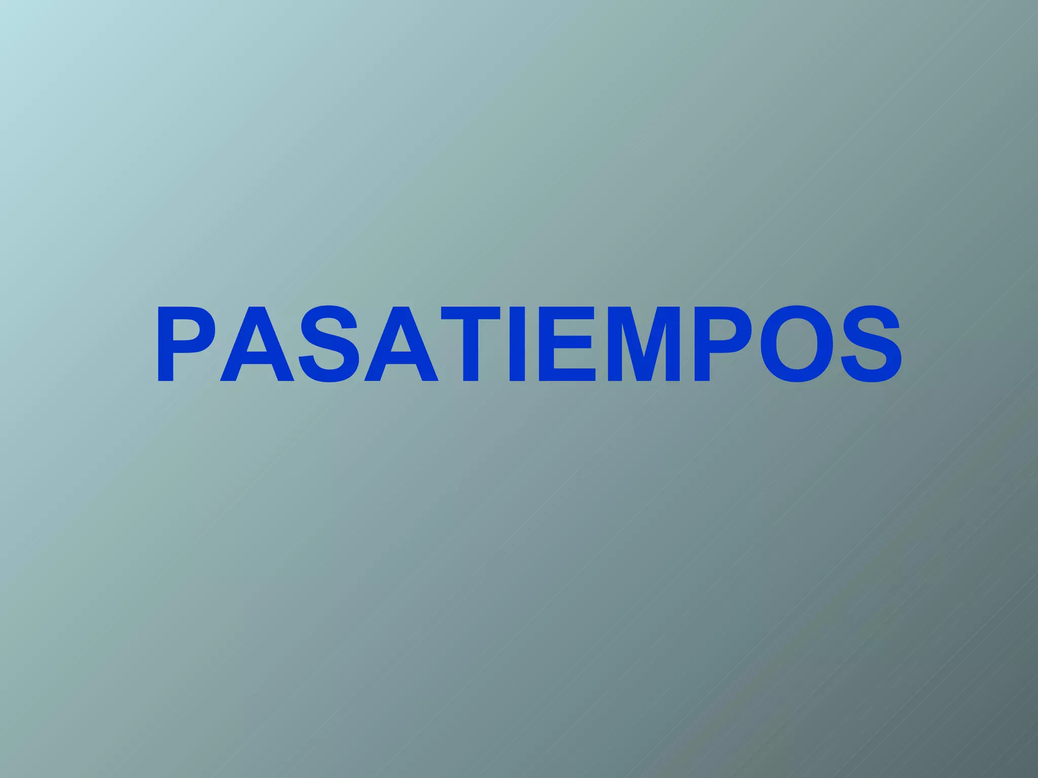 Pasatiempos | PPT
