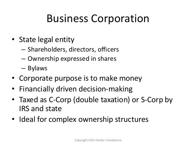 Legal Entities for Social Enterprises