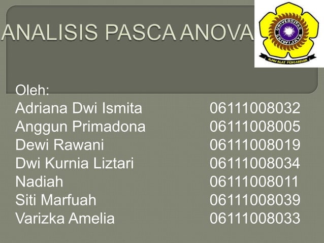 Pasca anova | PPT