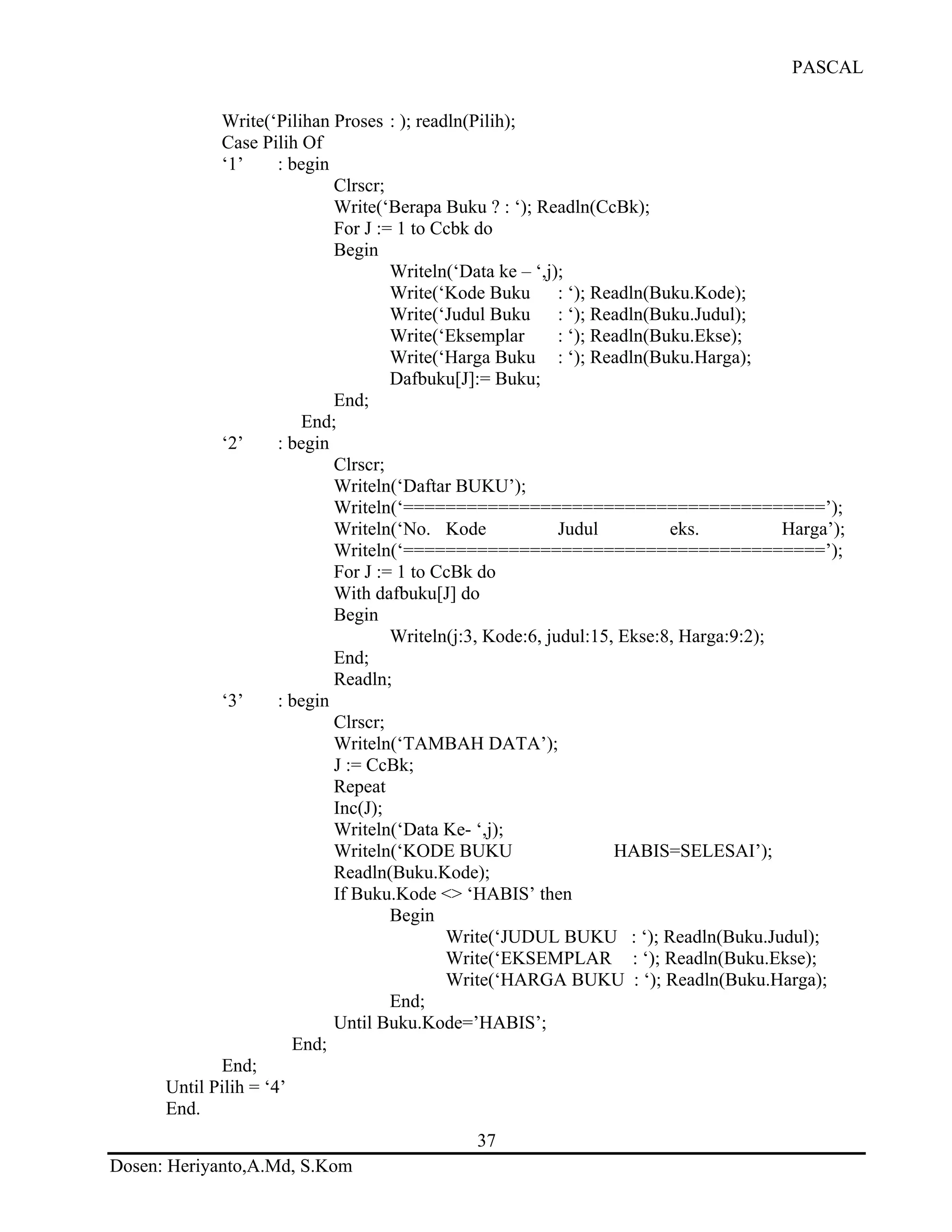 Pascal 4-aturan-penulisan-pascal | PDF