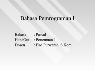materi pascal | PPT