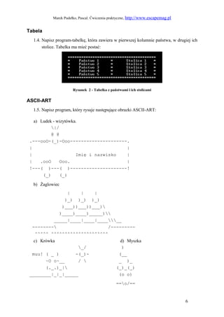 Pascal. Ćwiczenia praktyczne | PDF
