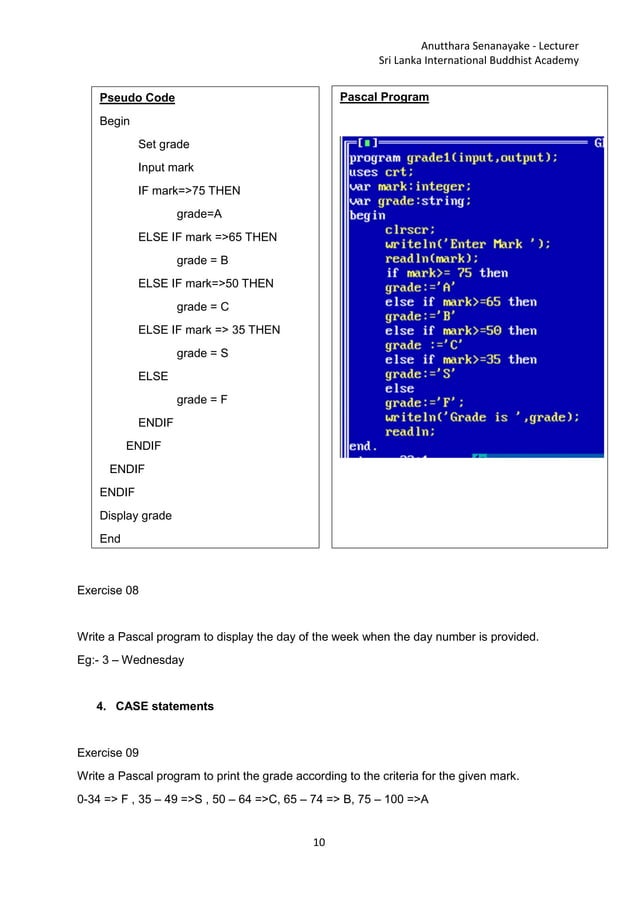 Pascal for beginers tute | PDF