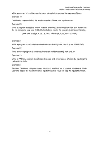 Pascal for beginers tute | PDF