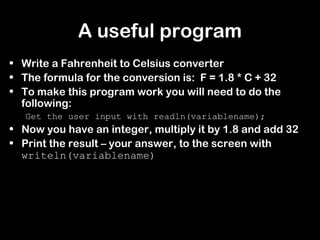 Pascal names and types | PPT
