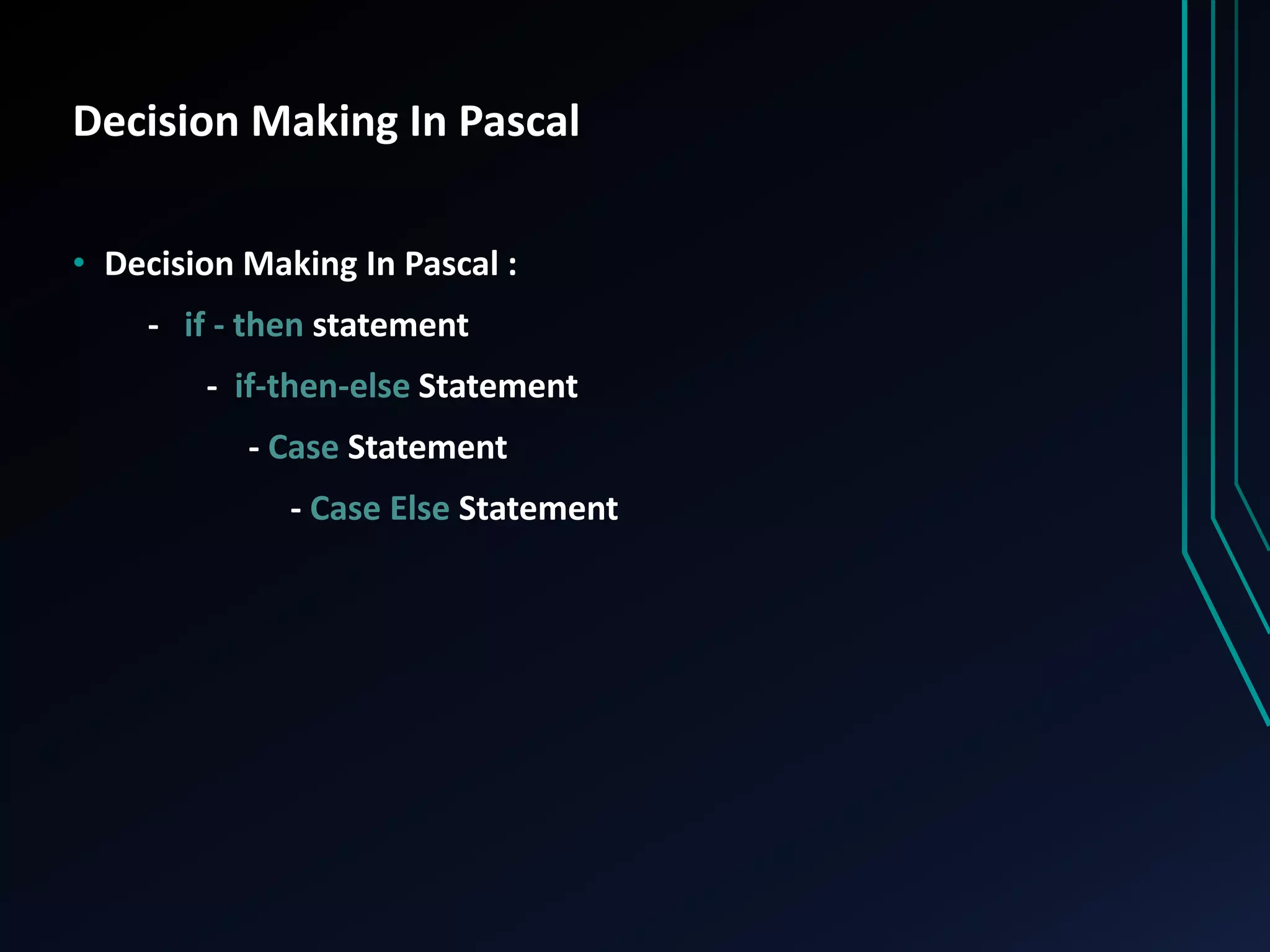Pascal Programming Language Pptx Programming Languages Computing
